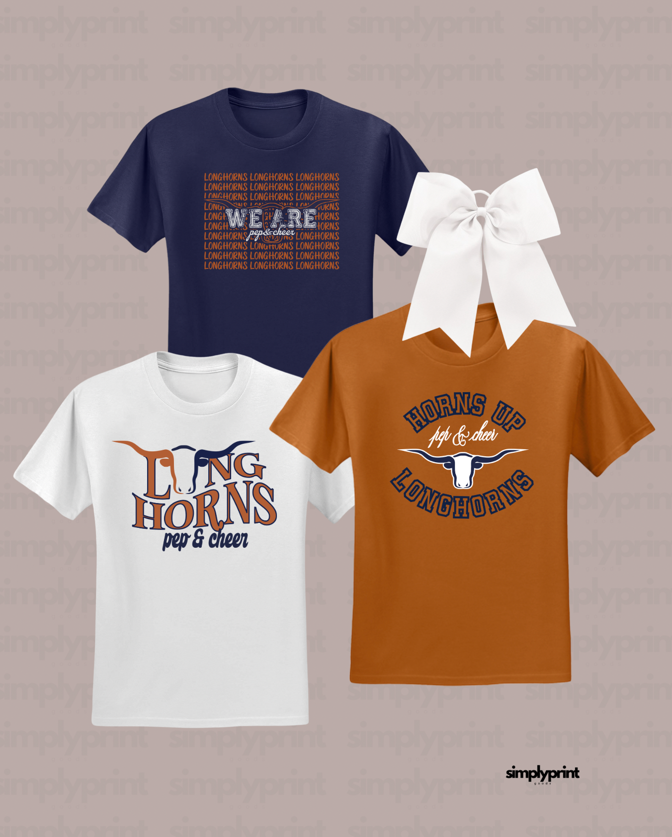 Longhorns Cheer Spirit Pack Set – Simply Print Goods