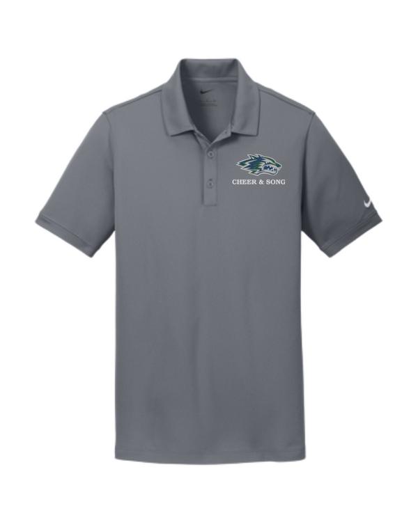 Mens C&S Embroidered Nike Polo - Grey – Simply Print Goods