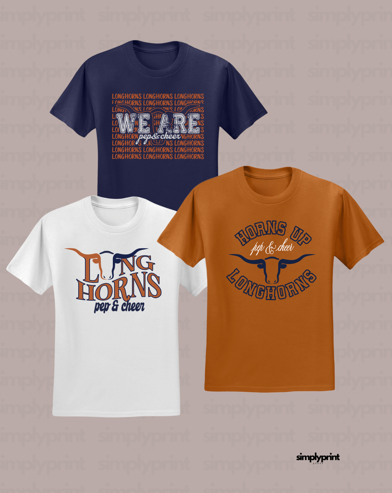 Longhorns Cheer Tees – Simply Print Goods